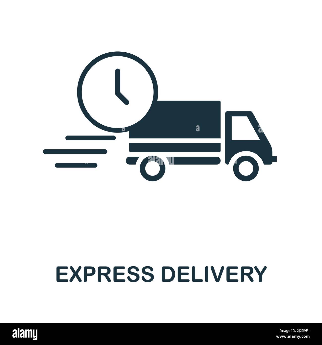 Icône livraison express. Icône monochrome simple Express Delivery pour ...