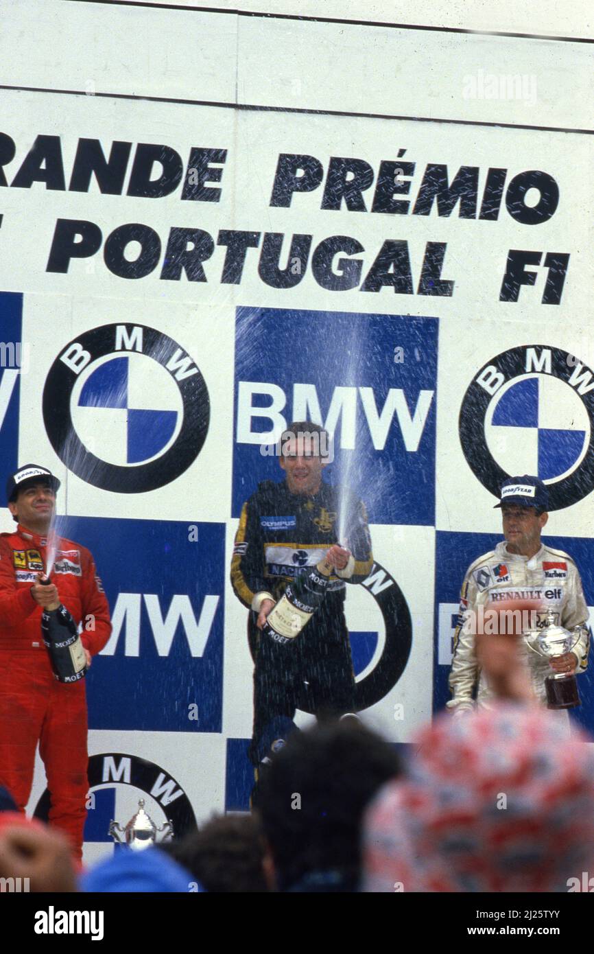 Ayrton Senna da Silva (BRA) Lotus 97T Renault 1st position Célébrez le ...