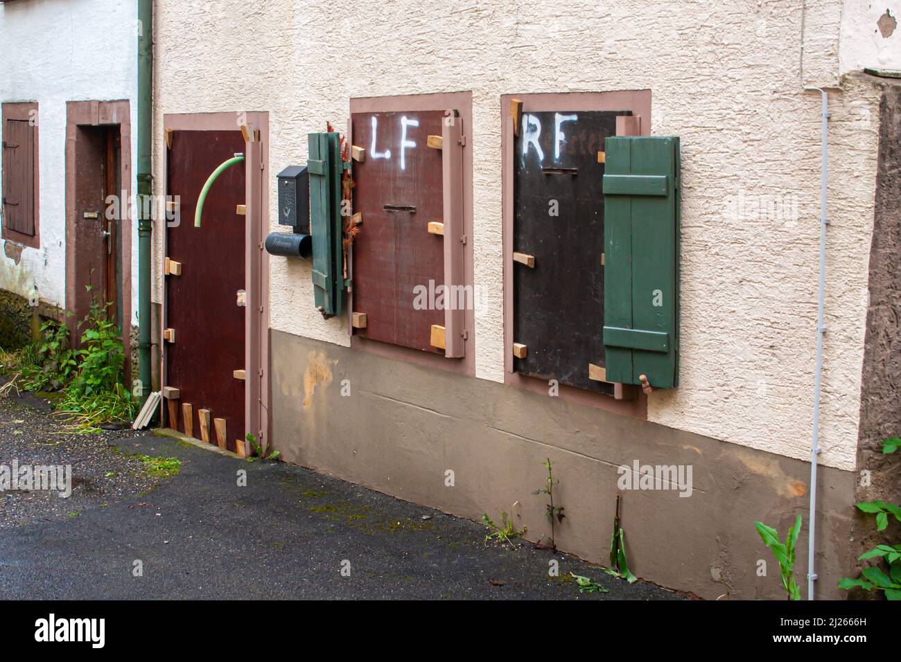 Barrières de protection contre les inondations Banque de photographies ...