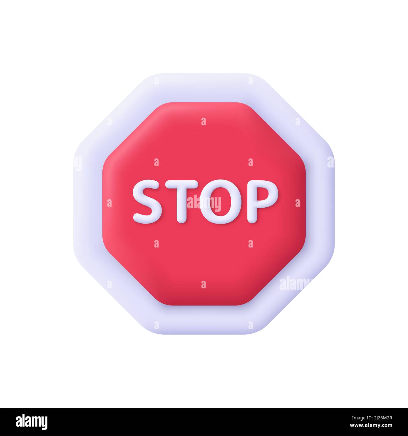 Panneau stop, symbole d'avertissement de circulation. Signalisation d ...