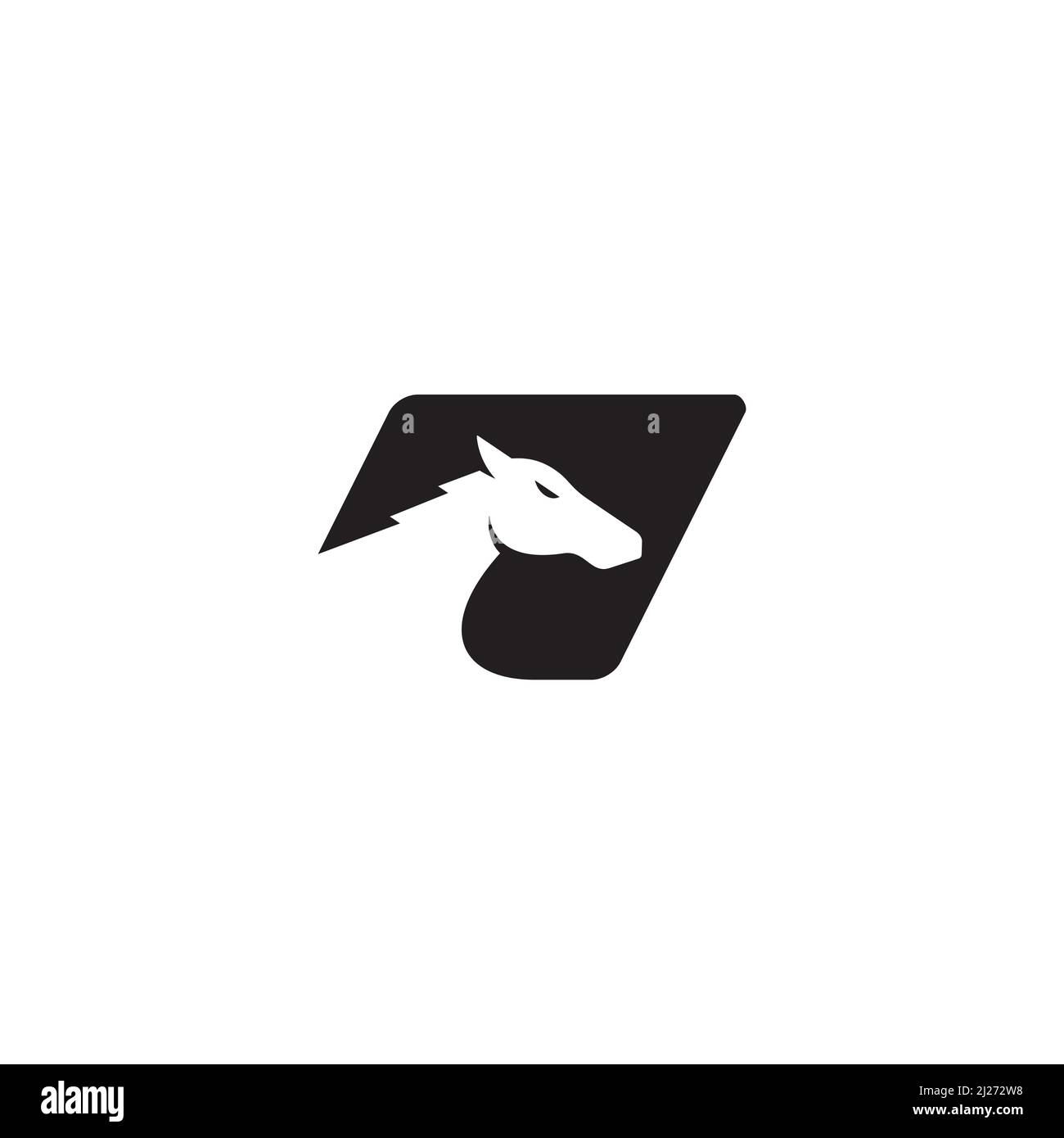 Logo cheval noir Banque de photographies et d’images à haute résolution ...