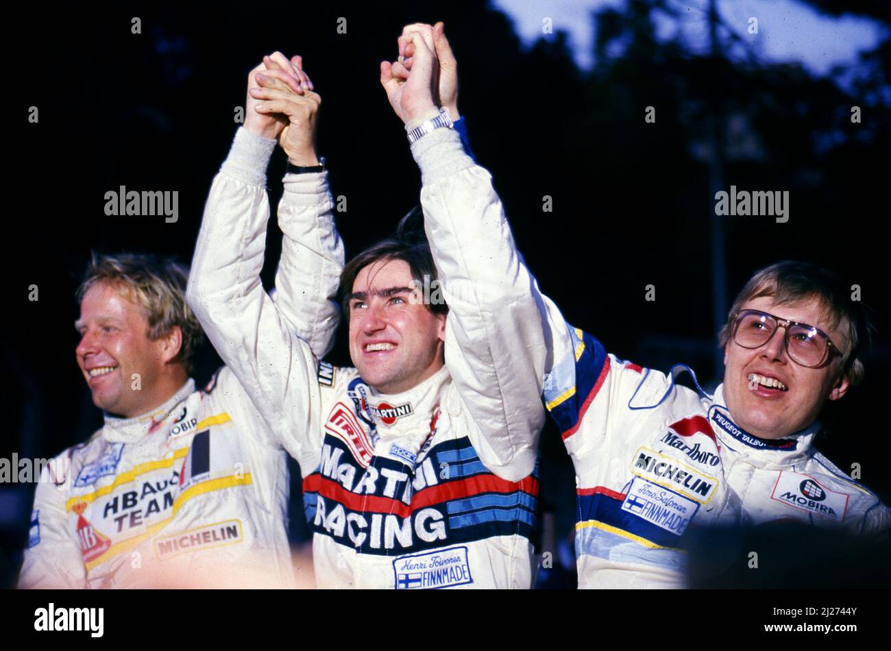 Henri Toivonen (fin) Lancia 1st position Timo Salonen (fin) Peugeot 2nd ...
