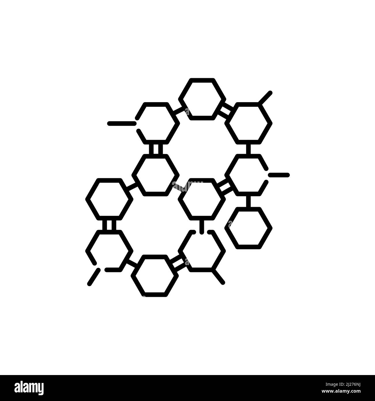 Icône de la ligne de couleur de la formule hormonale.Pictogramme pour ...