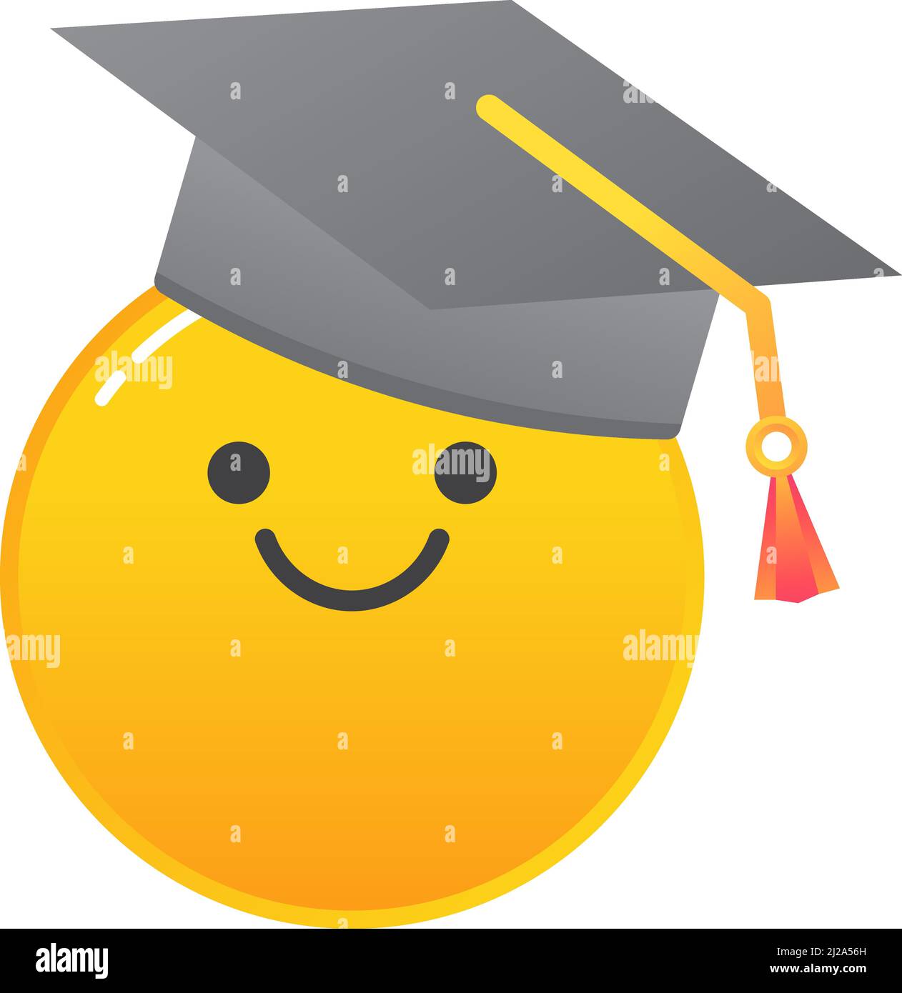 Emoji dans l'icône d'émoticône de l'élève vecteur de Cap diplômé Image ...