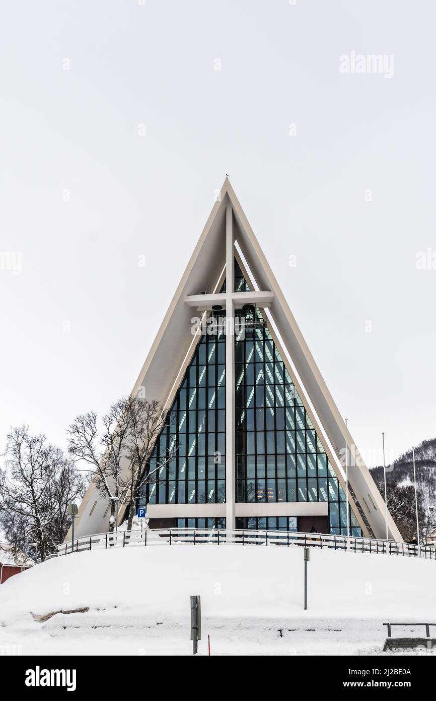 Tromso, Norvège, mars 3rd 2022 : Église de Tromsdalen ou cathédrale ...