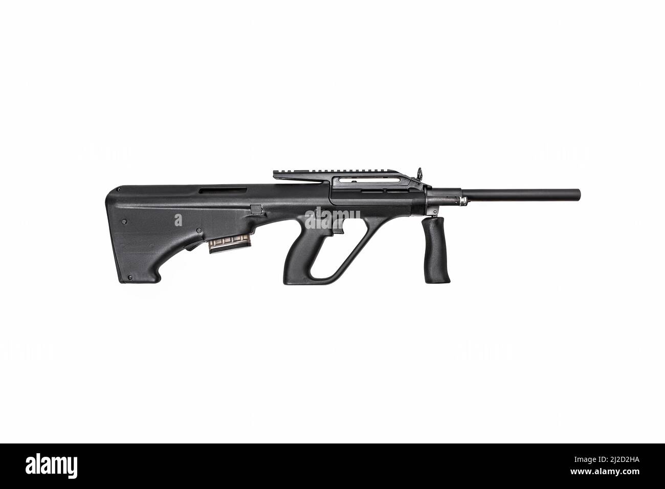 Fusil automatique moderne isolé sur fond blanc. Armes pour la police ...