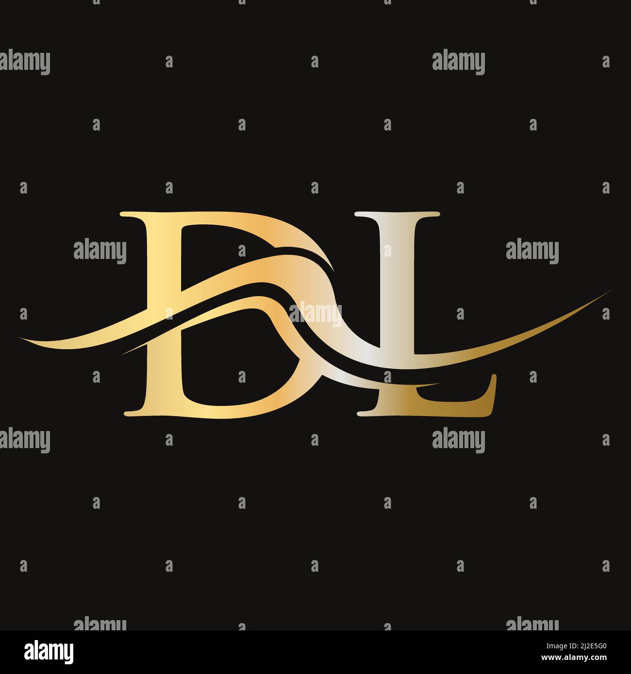 Logo DL Letter. Modèle de logotype DL initial pour le logo de l ...