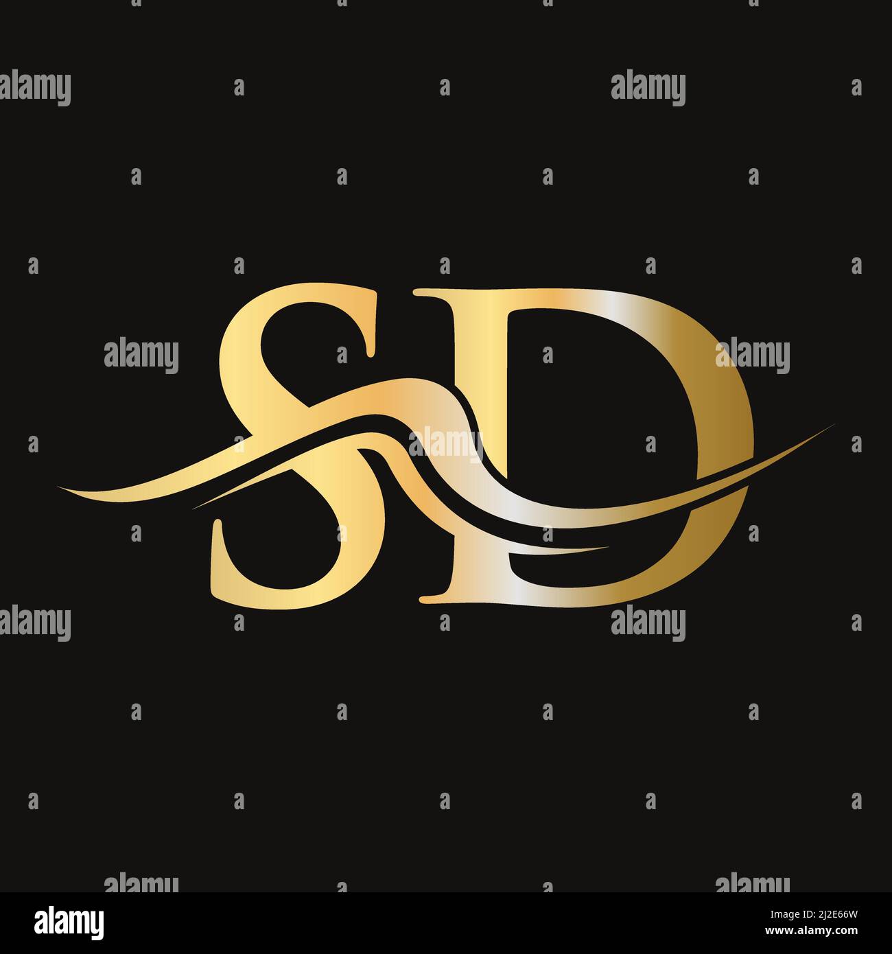 Logo SD Letter. Modèle de logotype SD initial pour le logo de l ...