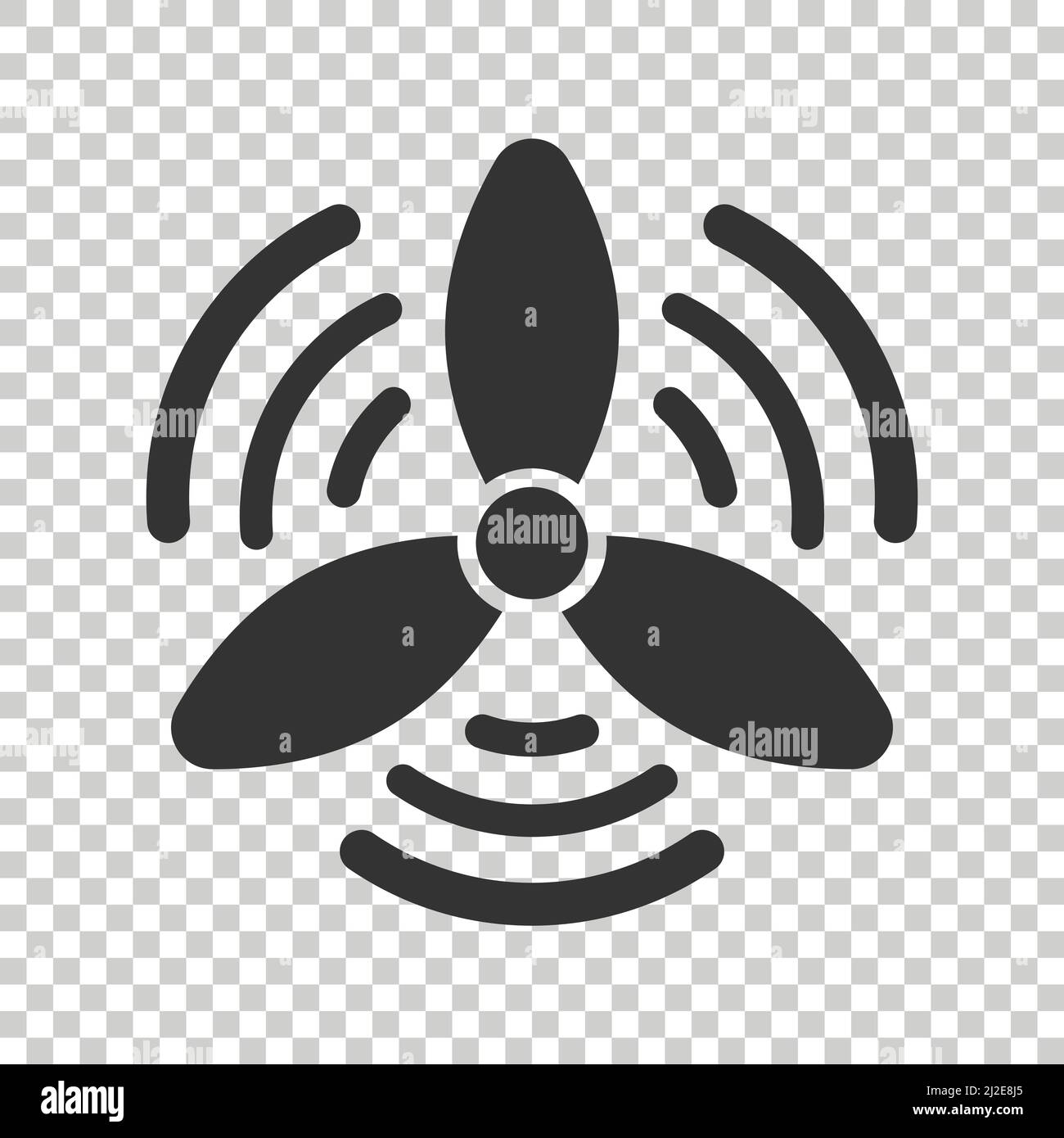 Icône de la centrale éolienne de style plat.Illustration du vecteur de ...