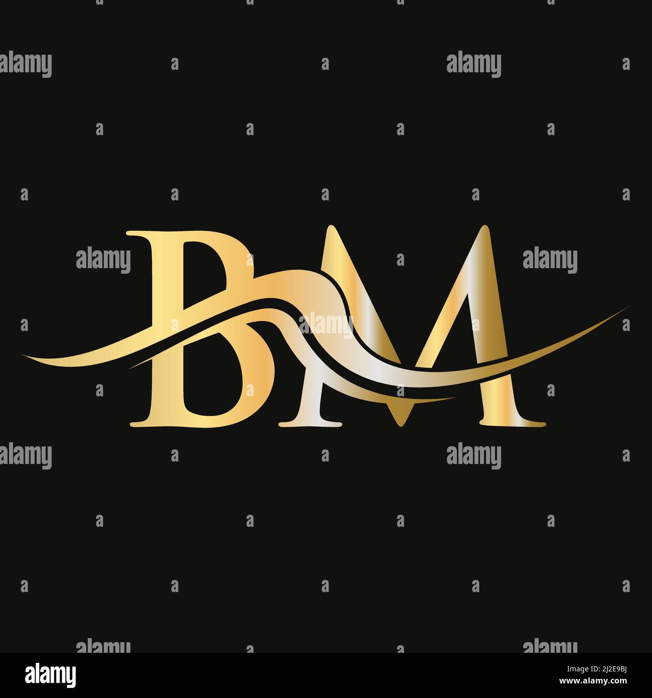 Logo lettre BM. Modèle de logotype BM initial pour le logo de l ...