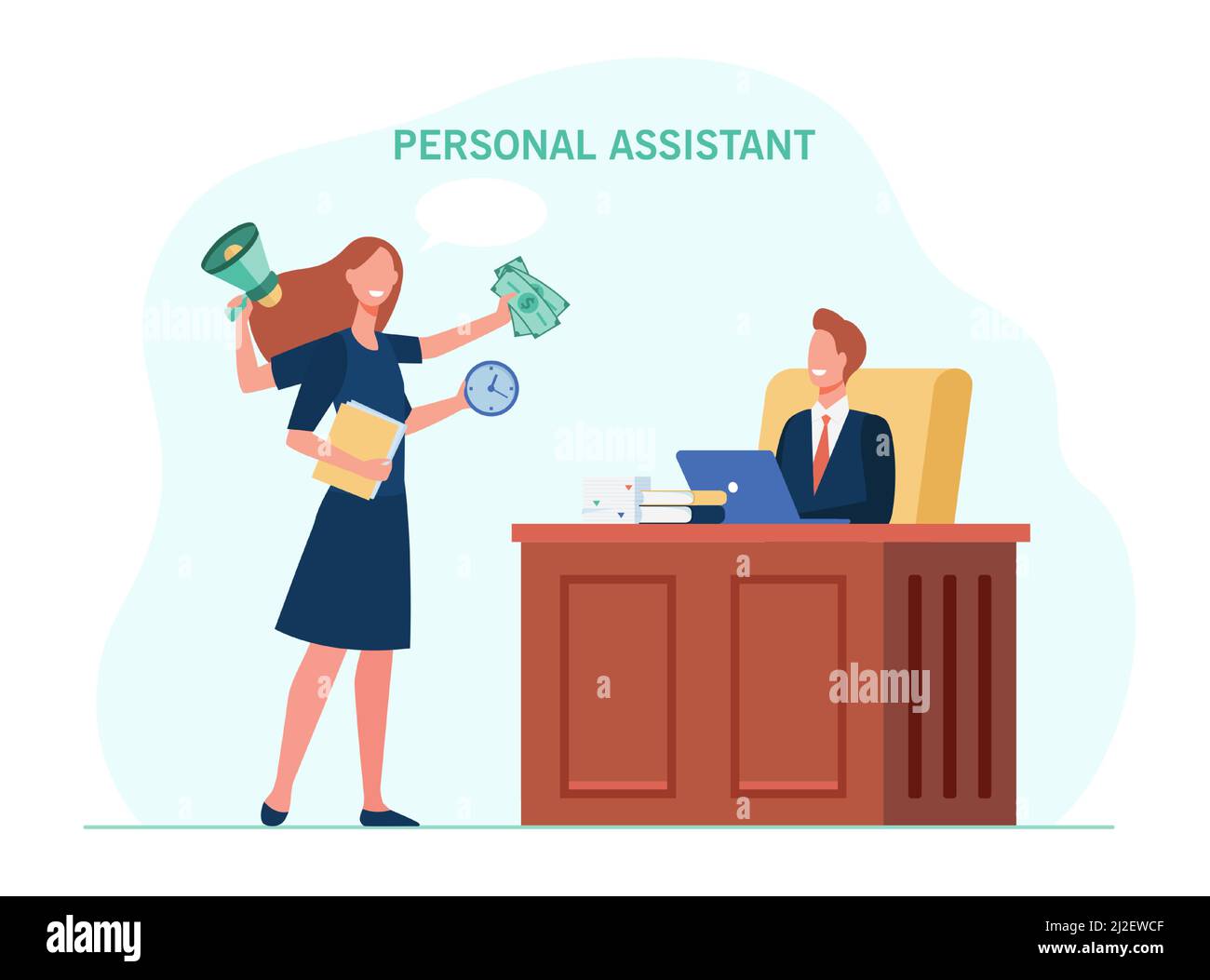 Assistante de direction symbole Banque d'images vectorielles - Alamy