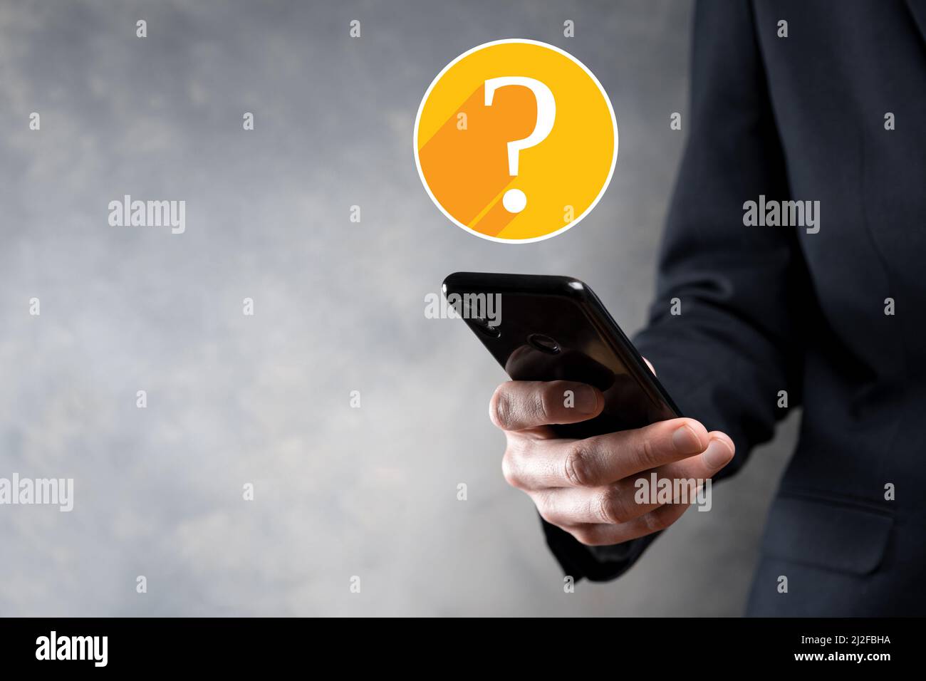 Point d'interrogation.résumé 3d sur fond sombre icônes plates avec de ...