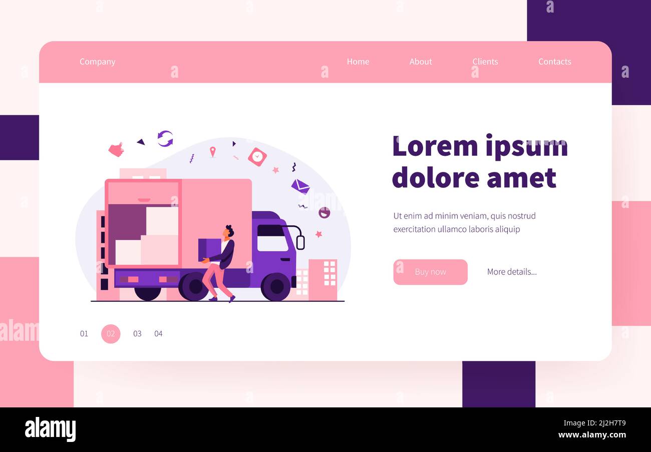 Logistique professionnelle des colis Banque d'images vectorielles - Alamy