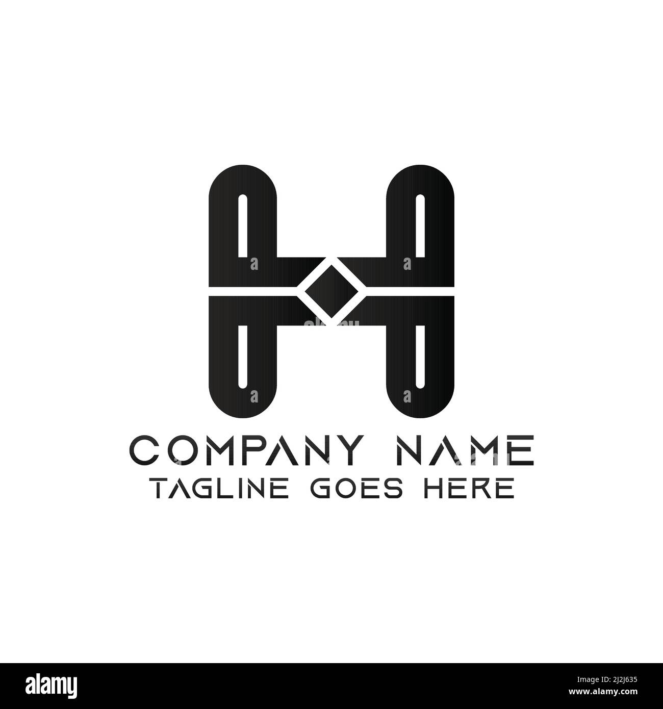 Modèle de logo lettre H. Ce logo convient parfaitement à tout type d ...