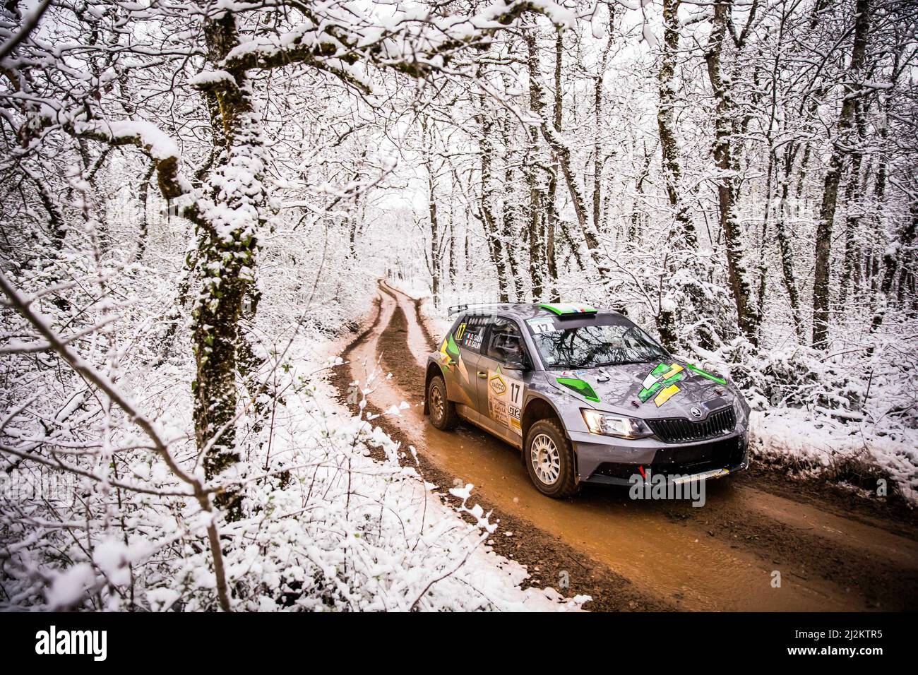 17 SALIN Daniel, SALIN Brigitte, Skoda Fabia , action pendant le Rallye Terre des Causses, 1st ...