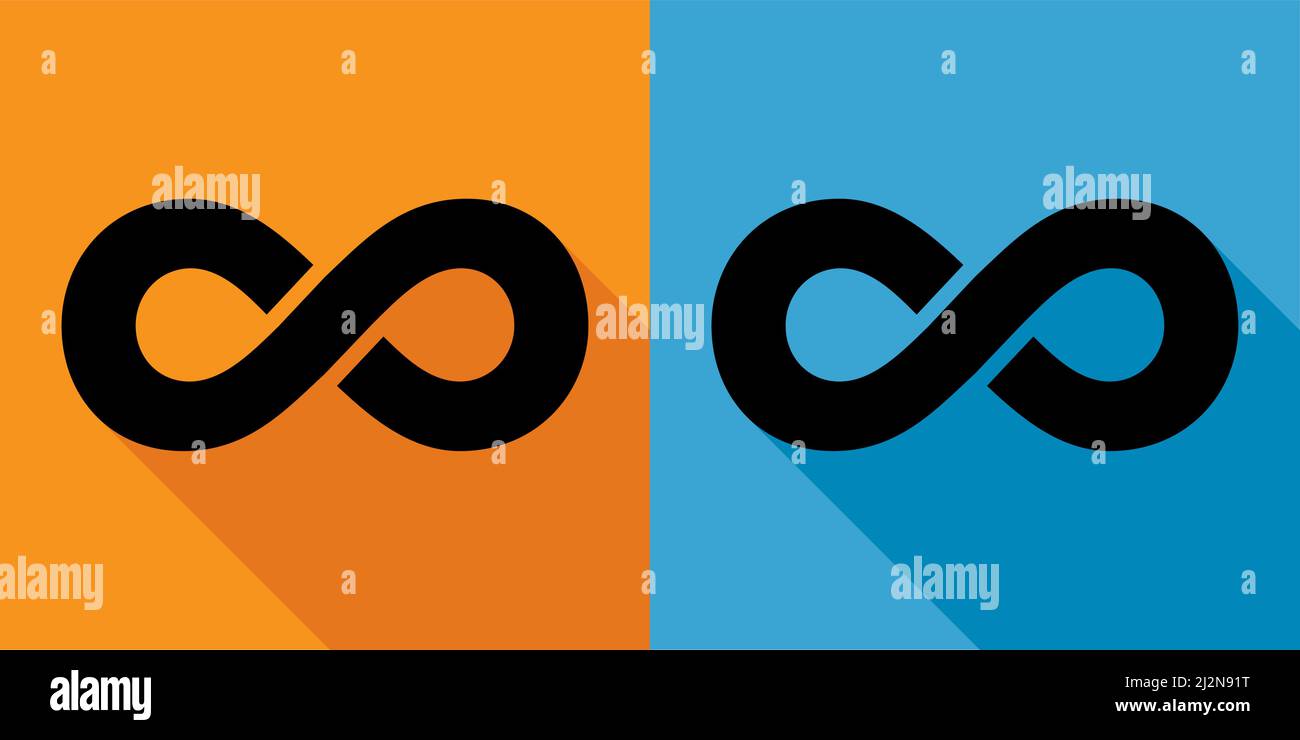 Ensemble d'icône géométrique infini, symbole de tatouage mathématique ...