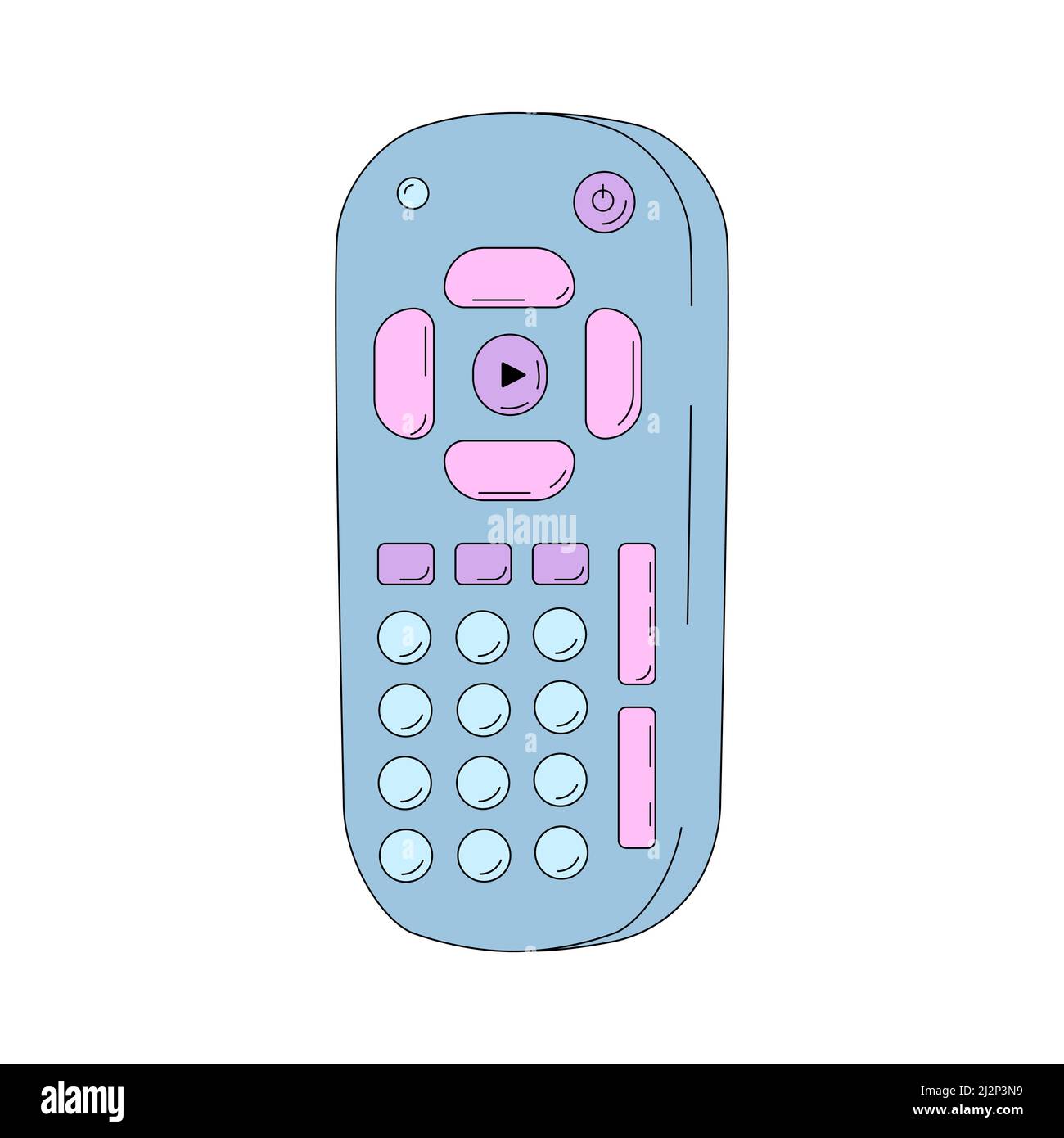 Télécommande rétro dans un style de dessin animé traditionnel ...