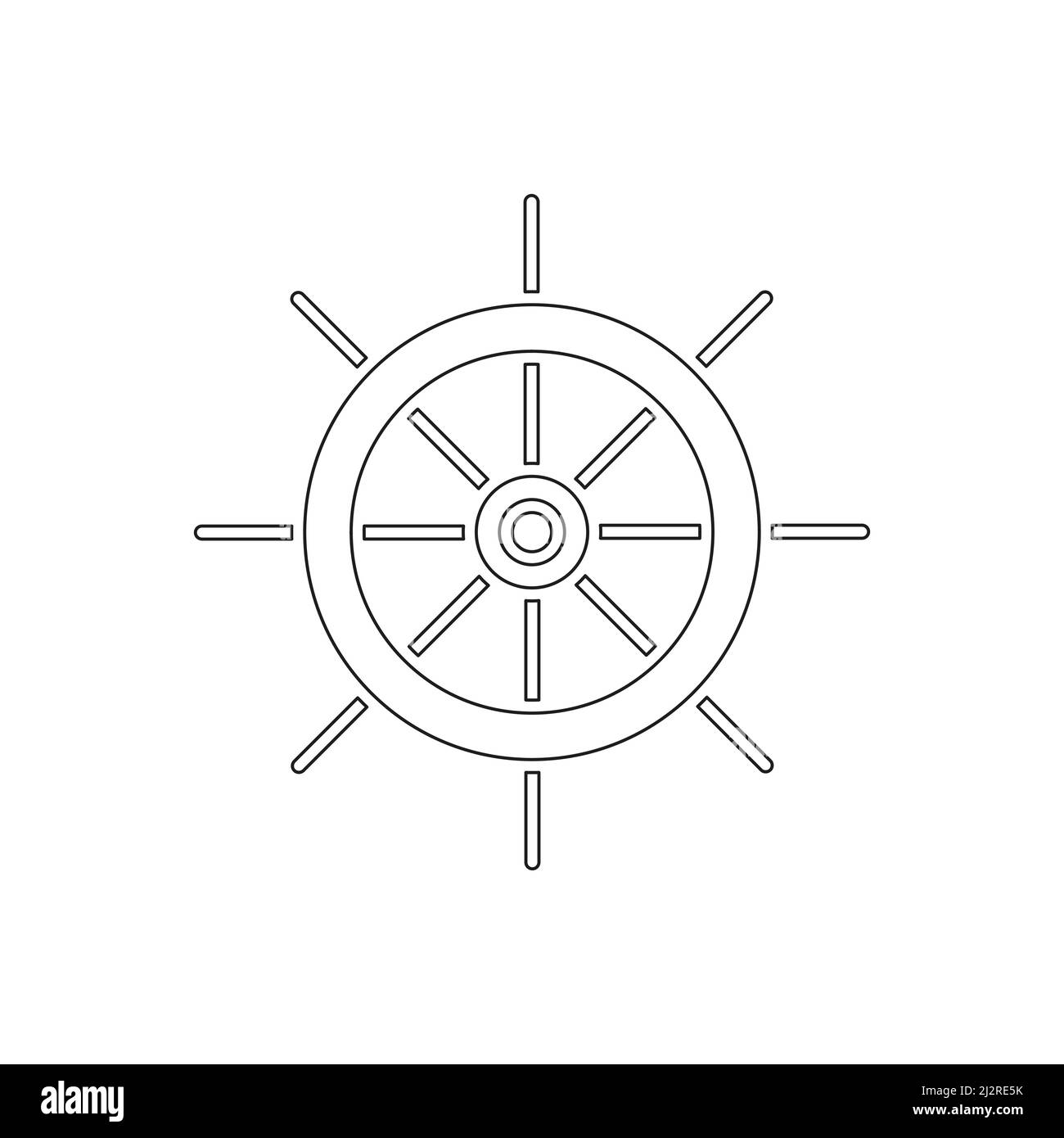 Icône noire barre. Symbole de navigation mer océan. Silhouette du ...
