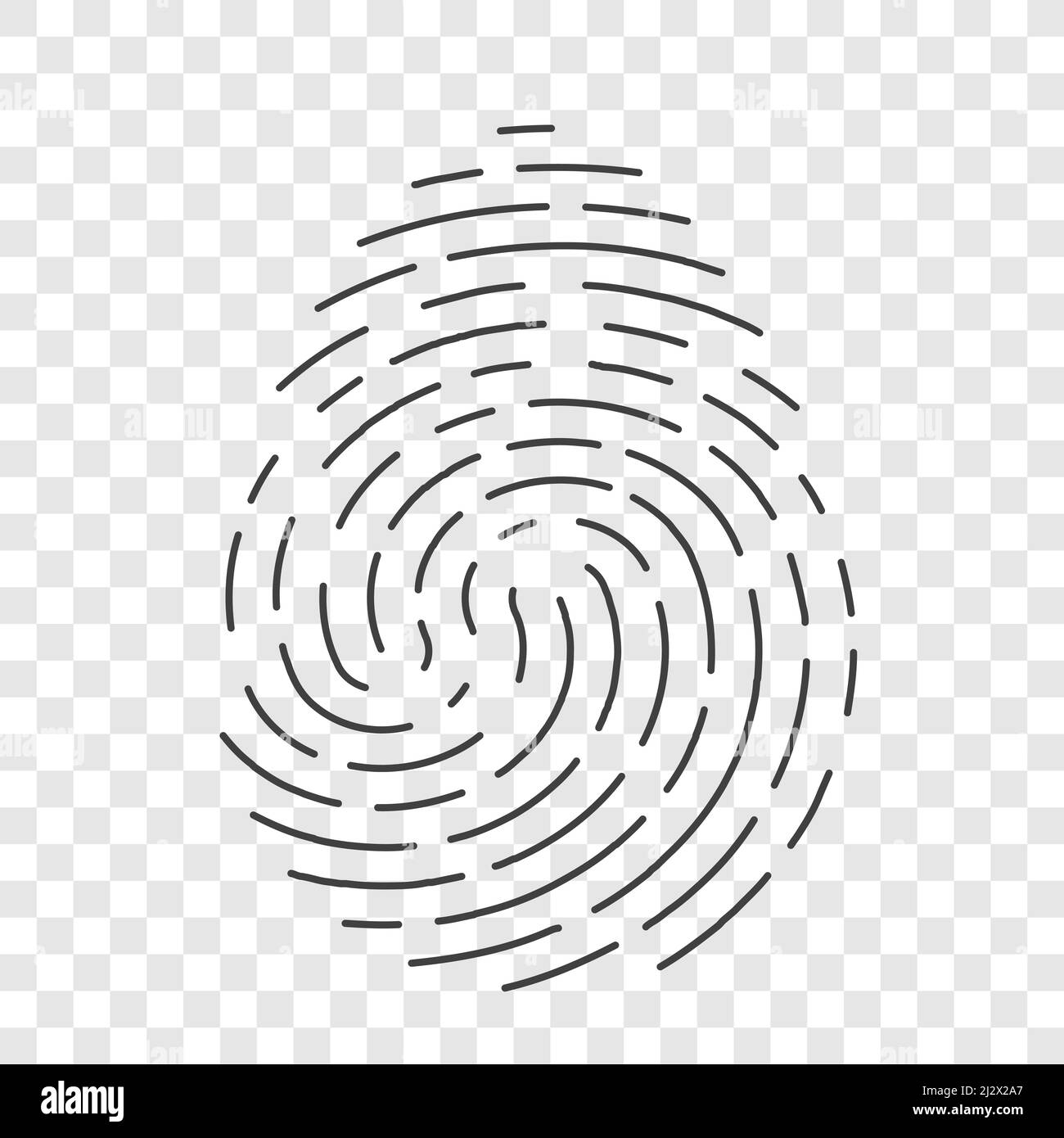 Empreinte digitale. Icône simple pour logo ou application. Sur fond ...