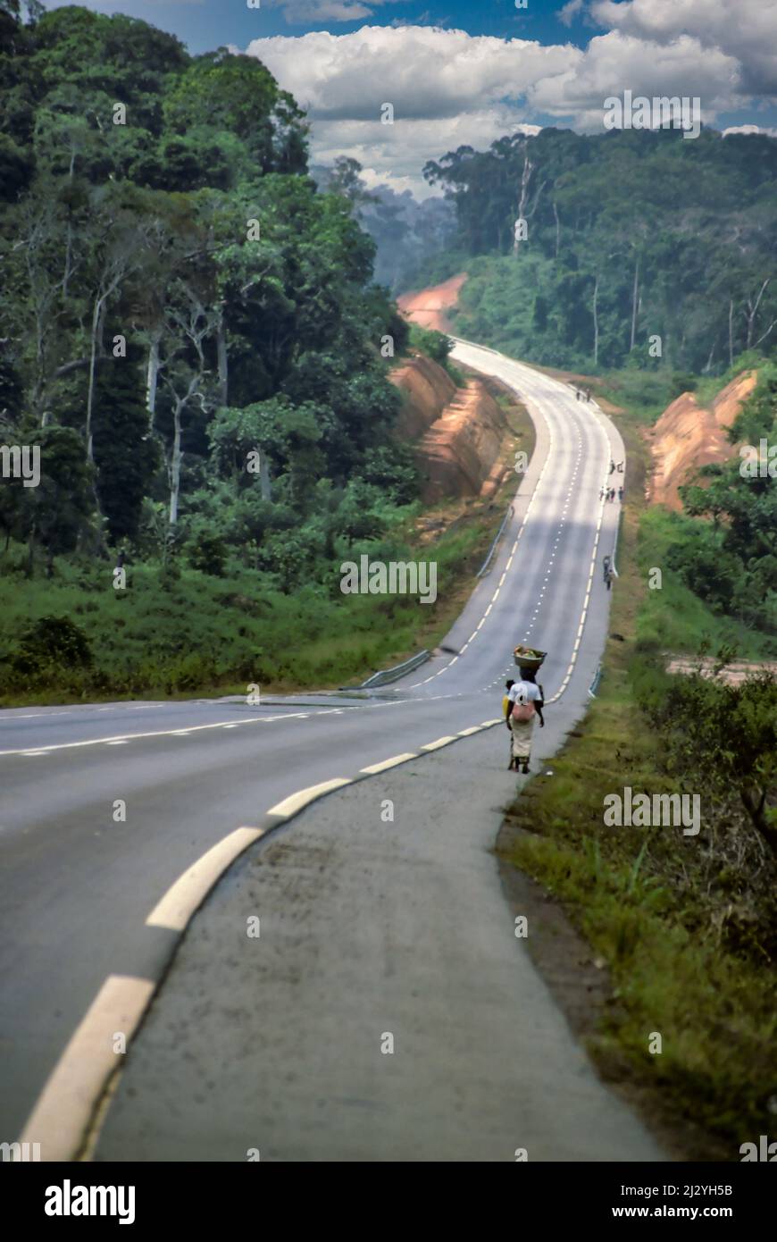 Côte d'Ivoire, Côte d'Ivoire, Afrique de l'Ouest - route côtière ...