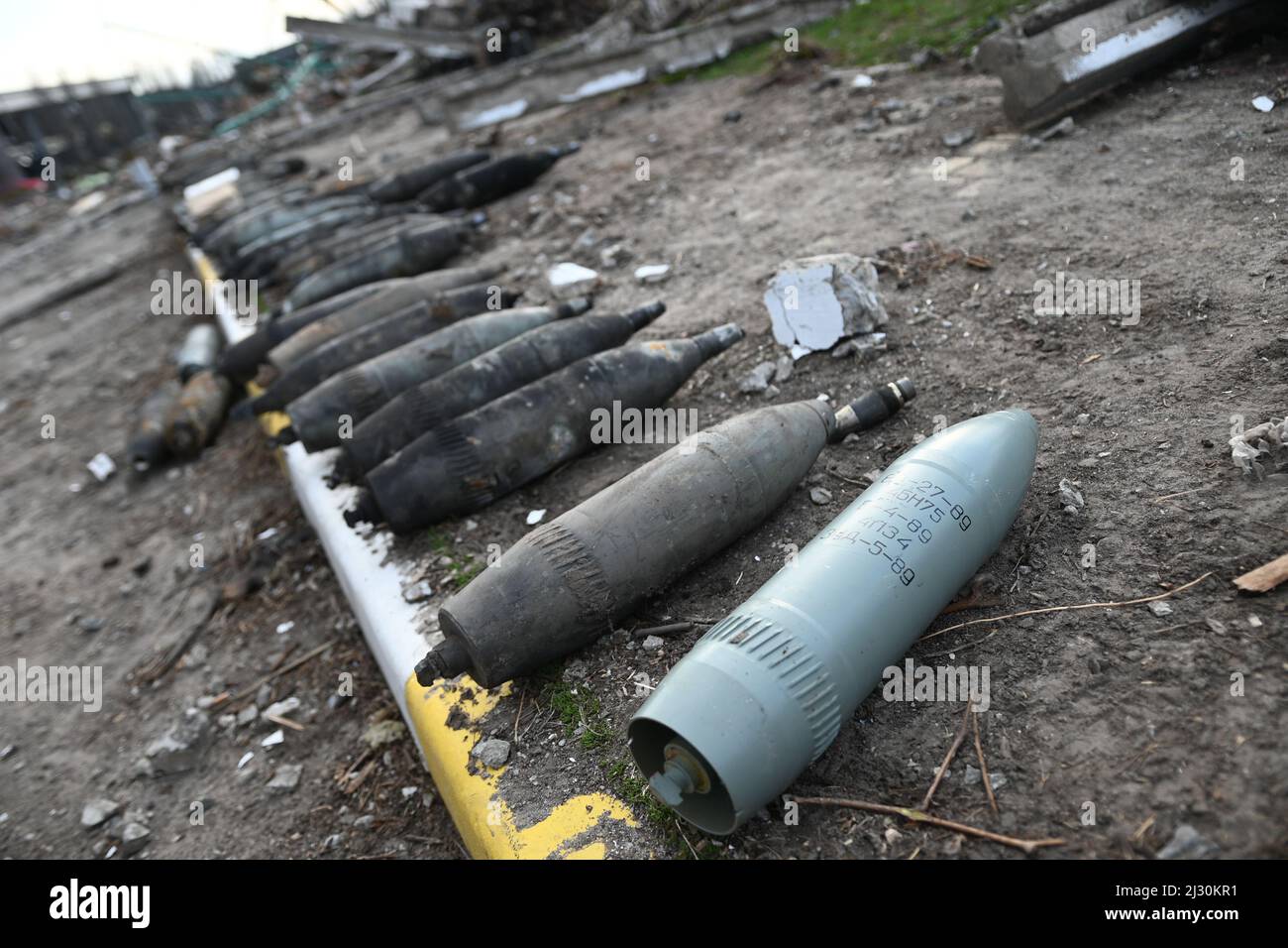 Ukraine. 04th avril 2022. Des ordonnances non explosées ont été ...