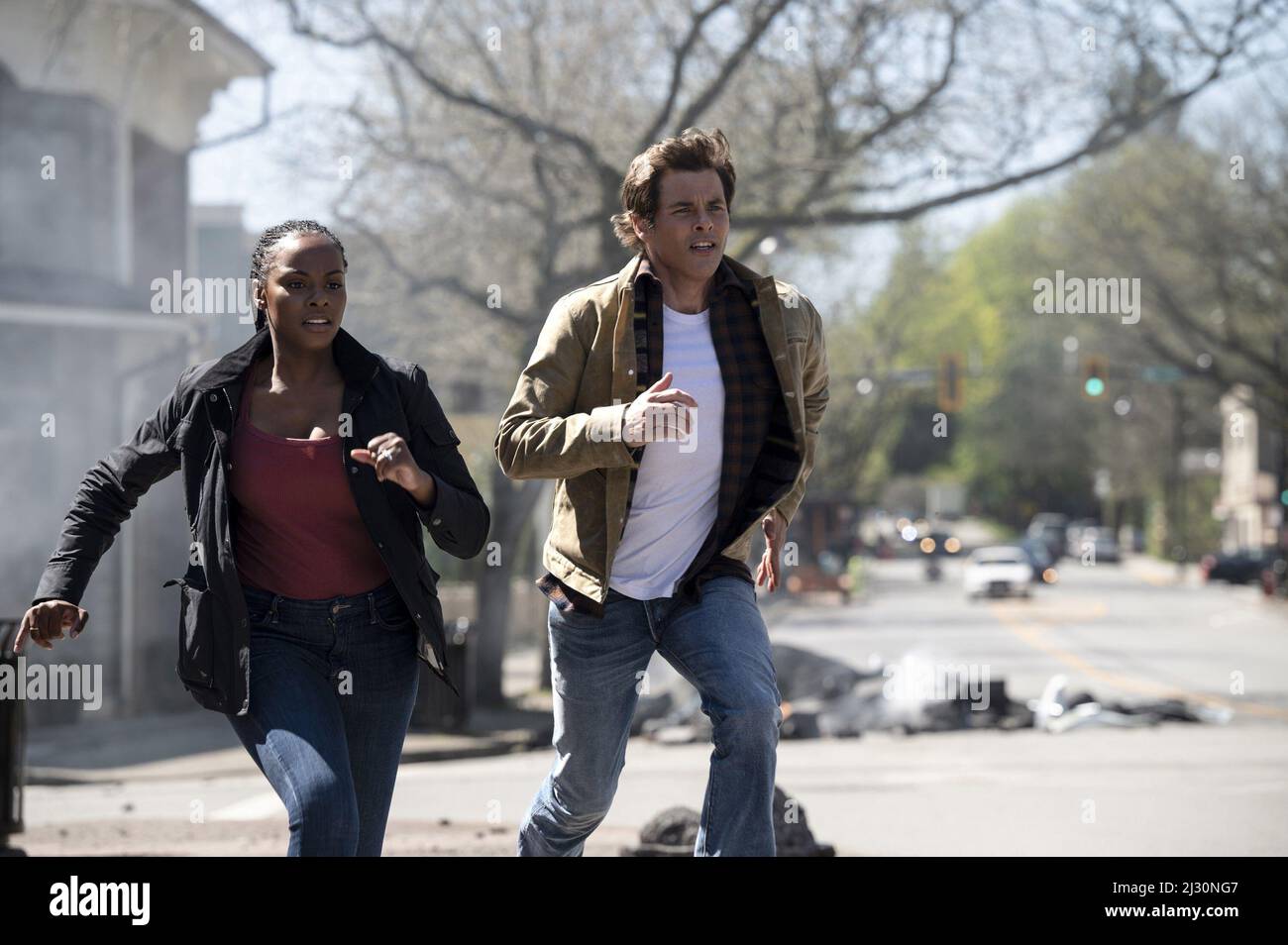 SONIC THE HEDGEHOG 2, de gauche à droite : Tika Sumpter, James Marsden ...