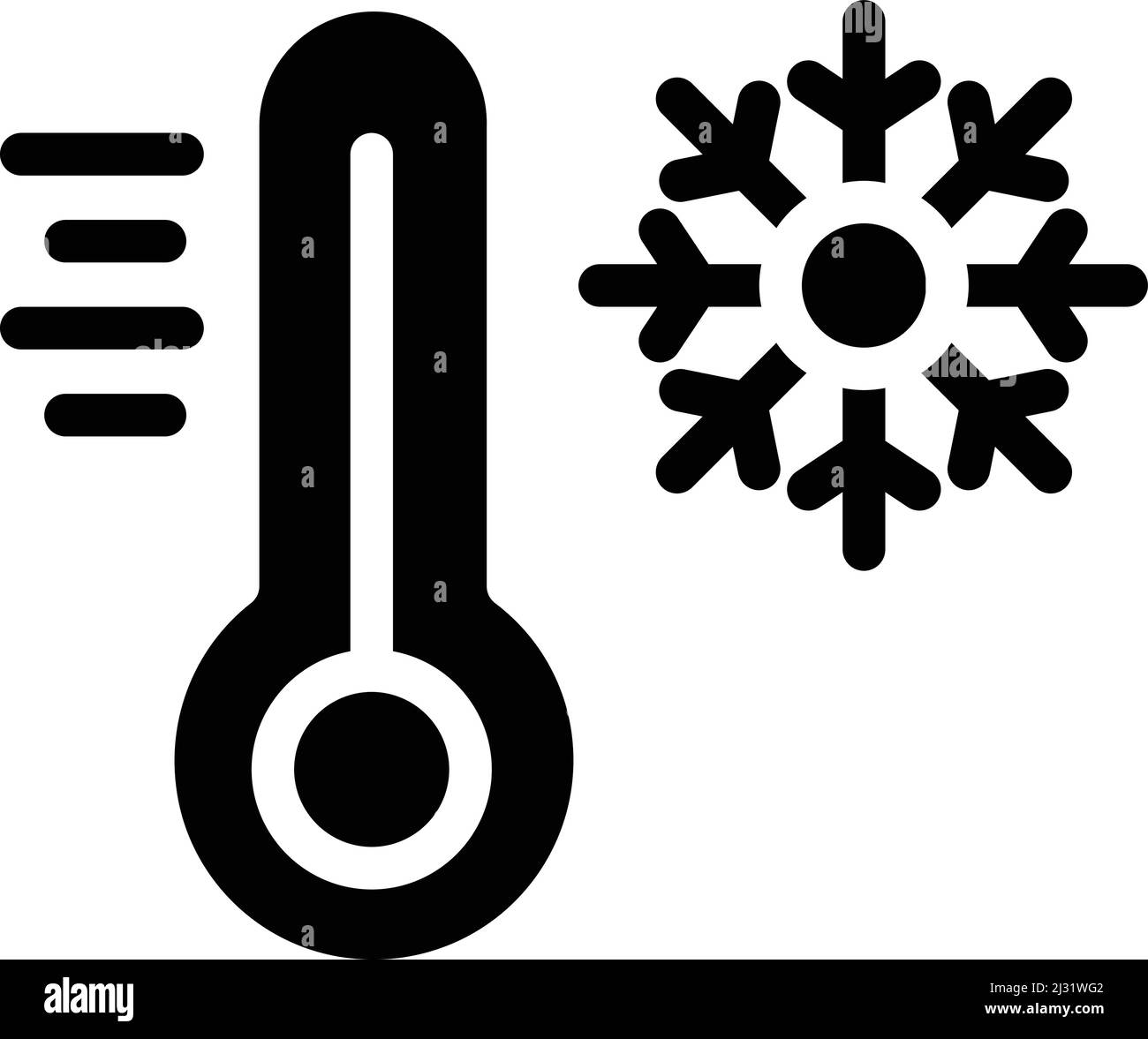 Froid pictogramme Banque d'images noir et blanc - Alamy