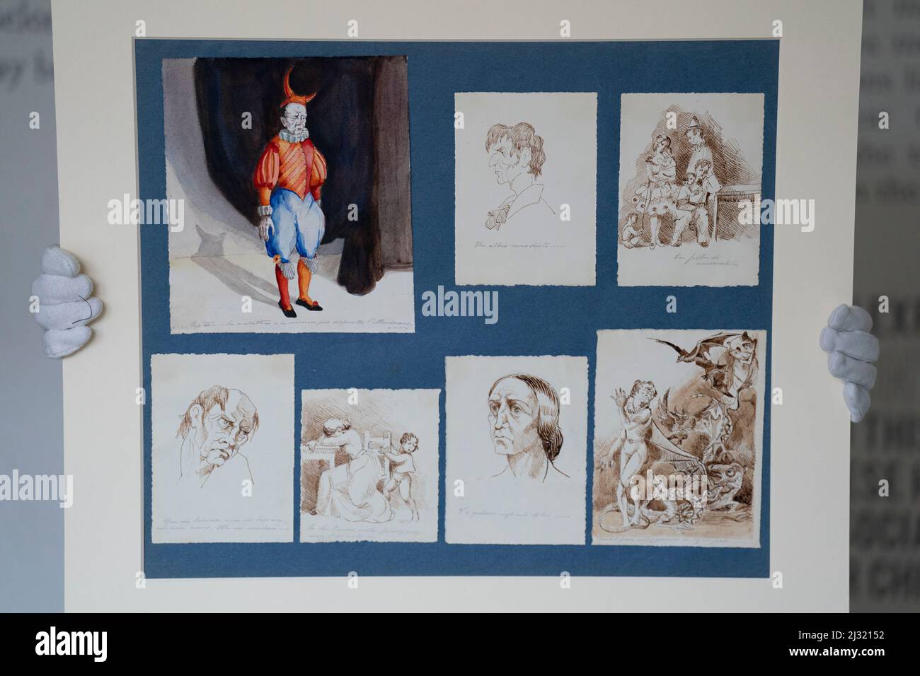 La conservatrice Emily Dunbar présente une série d'illustrations ...