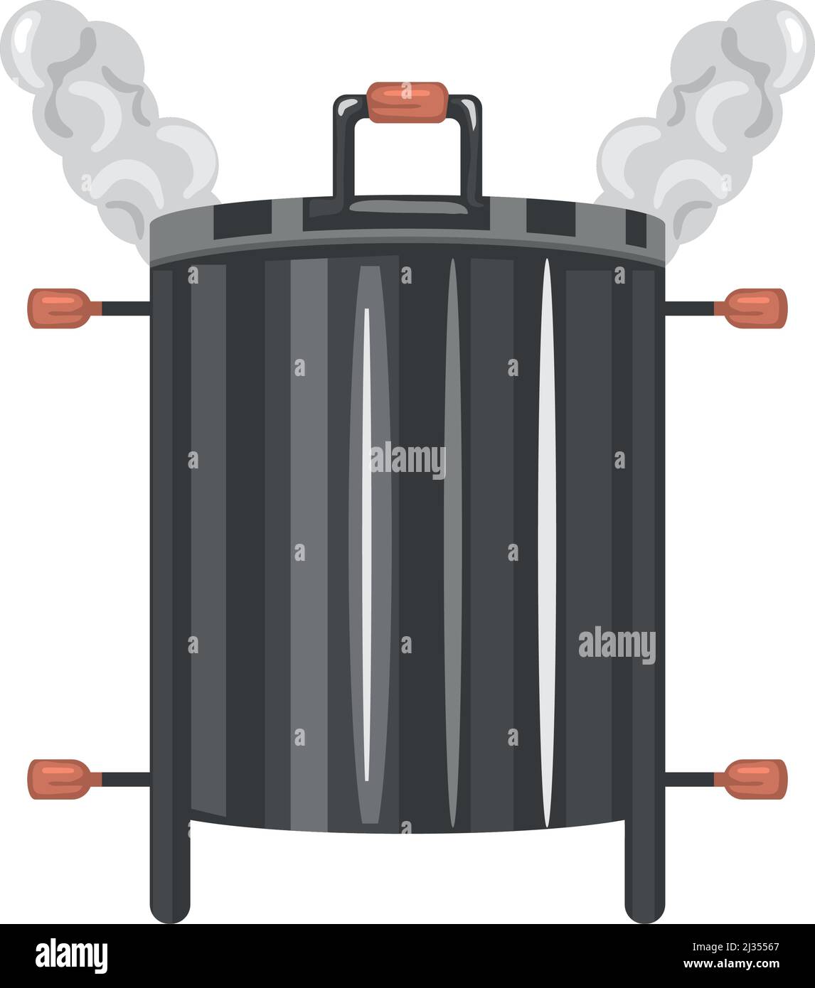 Barbecue en barrique Banque d'images vectorielles - Alamy