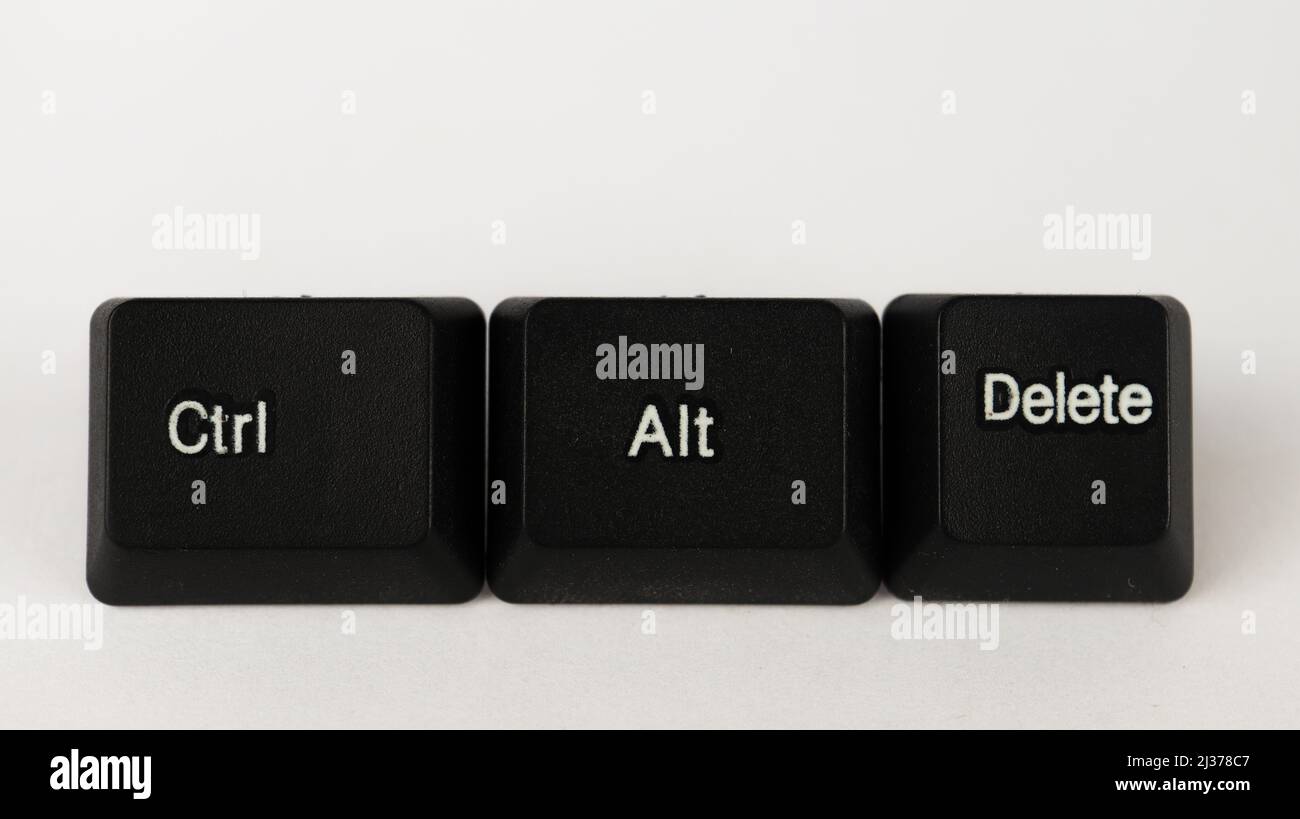 Ctrl Alt Supprimer le texte créé avec les touches du clavier isolées ...