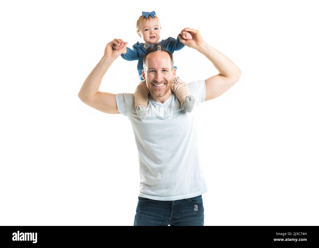 Papa Avec Sa Fille Sur Les Epaule Banque De Photographies Et Dimages à