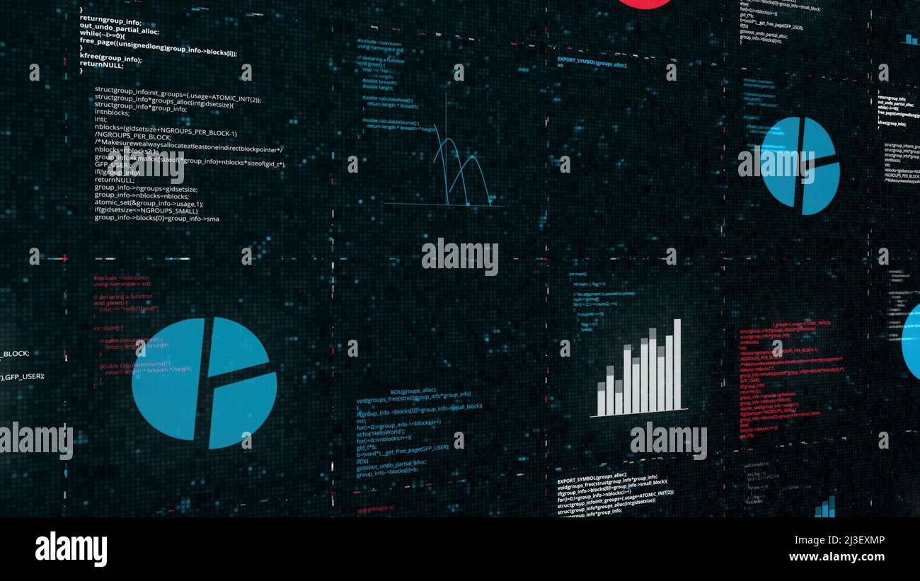 Animation d'infographies avec des diagrammes et du texte. Animation ...