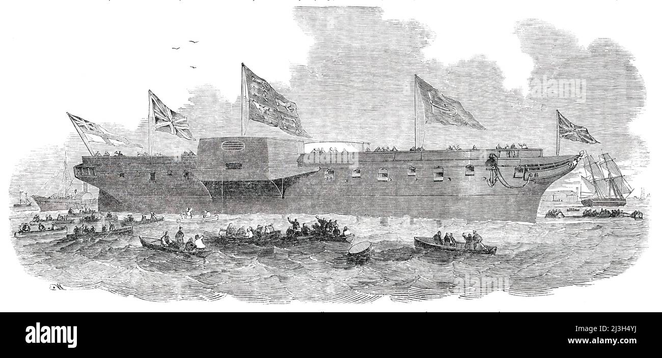 Lancement de H.M. Steam-Frigate "Leopard", à Deptford, le mardi 1850 ...