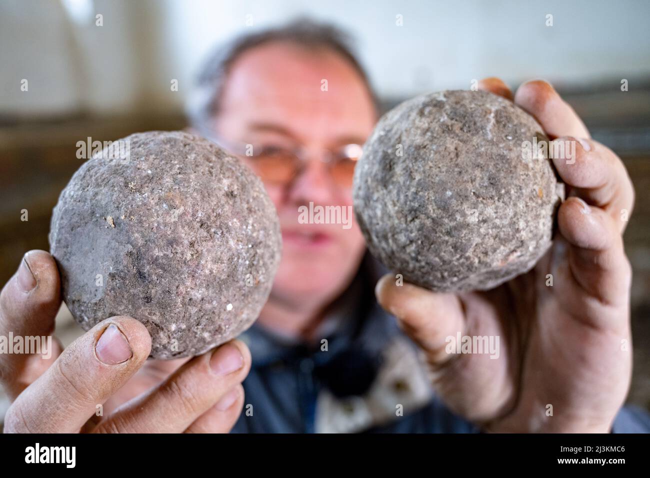 Stralsund, Allemagne. 28th mars 2022. Jörg Ansorge, archéologue ...