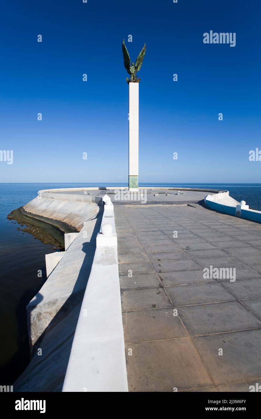 Statue d'ange Maya, vieille ville de San Francisco de Campeche, site ...
