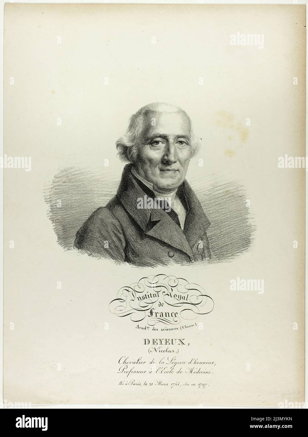 Portrait de Nicolas Deyeux, 1822 Photo Stock - Alamy