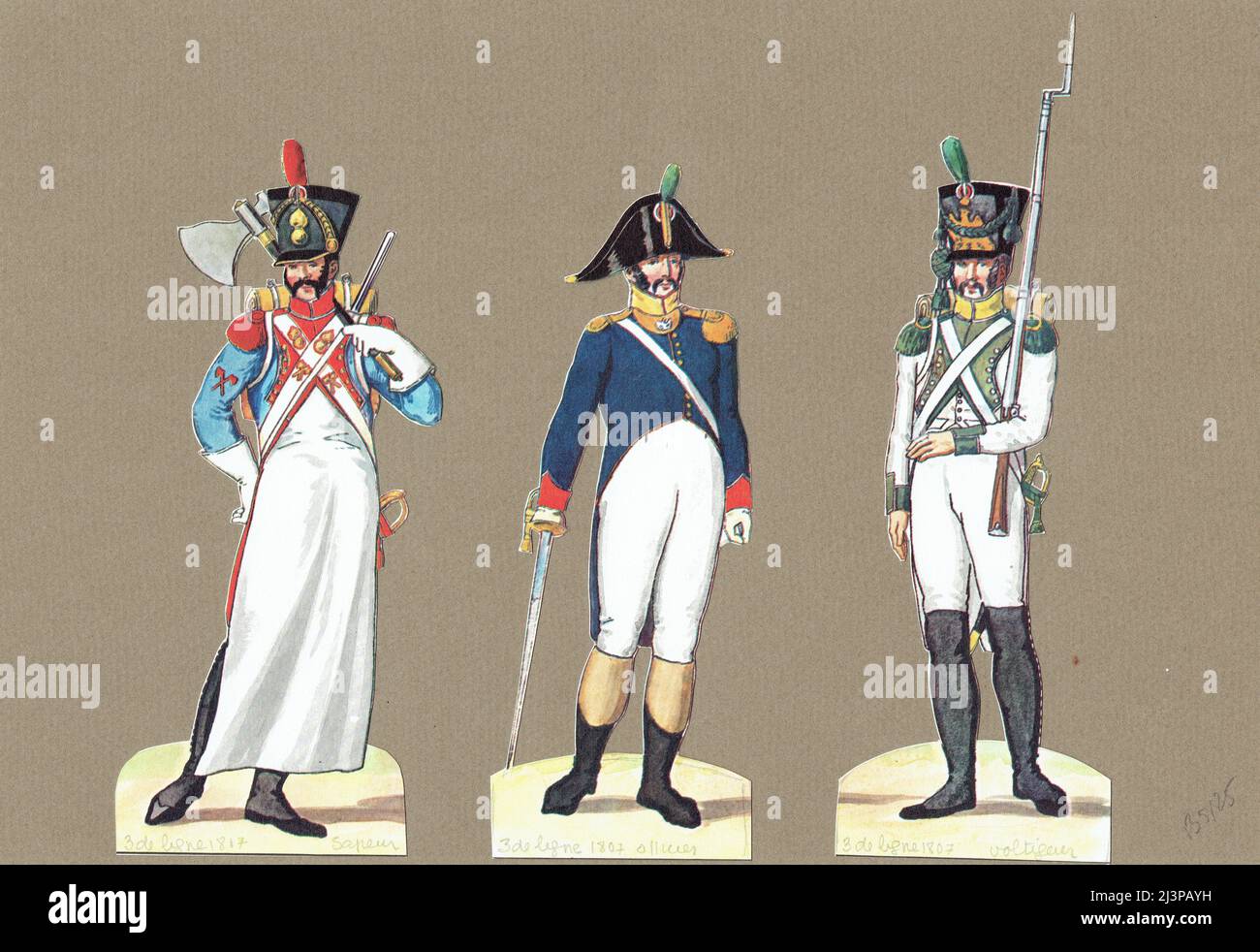 le 3e régiment d'infanterie de ligne en 1807 Photo Stock - Alamy