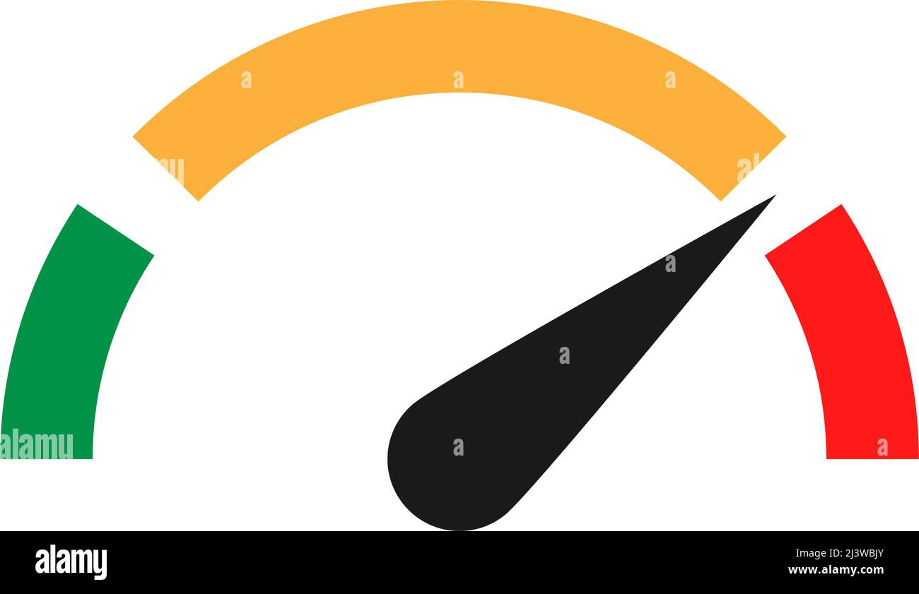 Jauge, compteur, icône d'indicateur de niveau, symbole. Illustration ...
