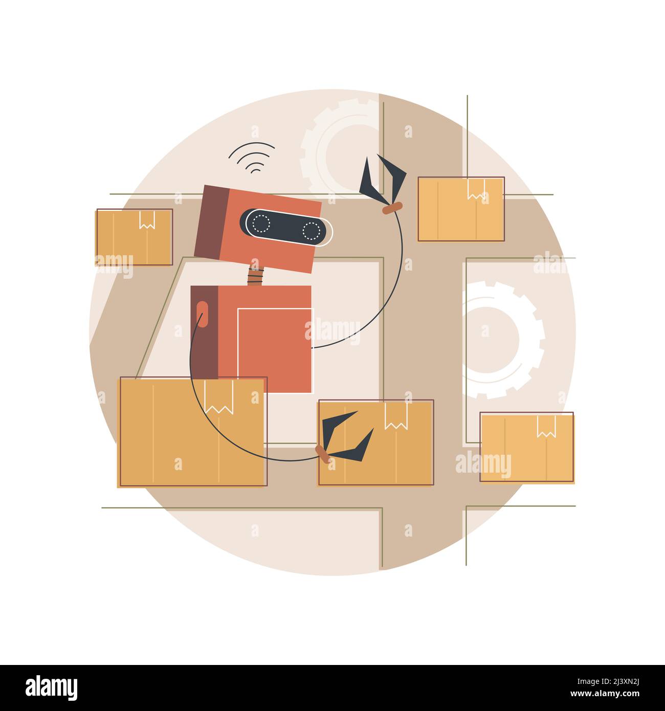 Systèmes de tri illustration abstraite du vecteur de concept. Tri des ...