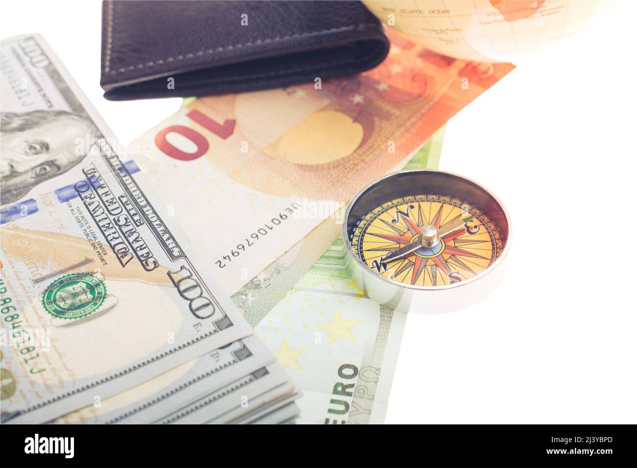 arrière-plan des devises étrangères. Argent de différents pays: Dollars ...