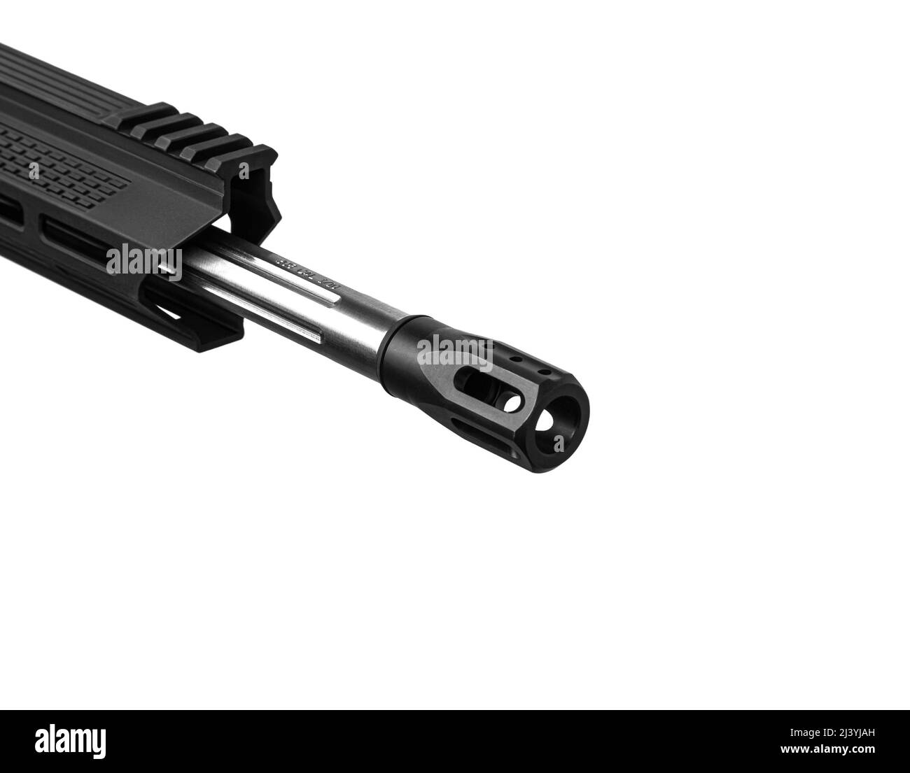 Fusil automatique moderne isolé sur fond blanc. Armes pour la police ...