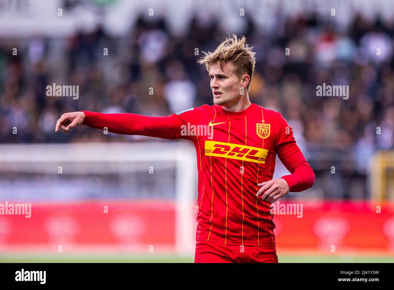 Farum, Danemark. 10th, avril 2022. Martin Frese (5) du FC Nordsjaelland ...