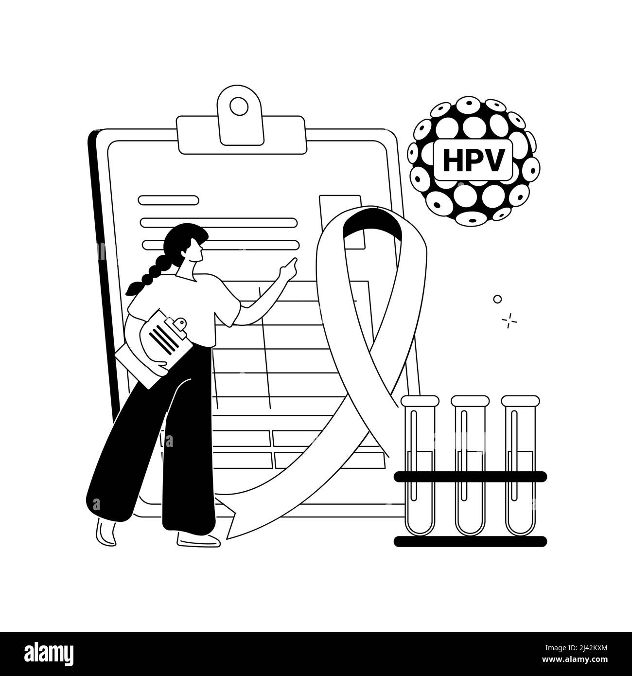 Facteurs de risque pour HPV illustration du vecteur de concept abstrait ...