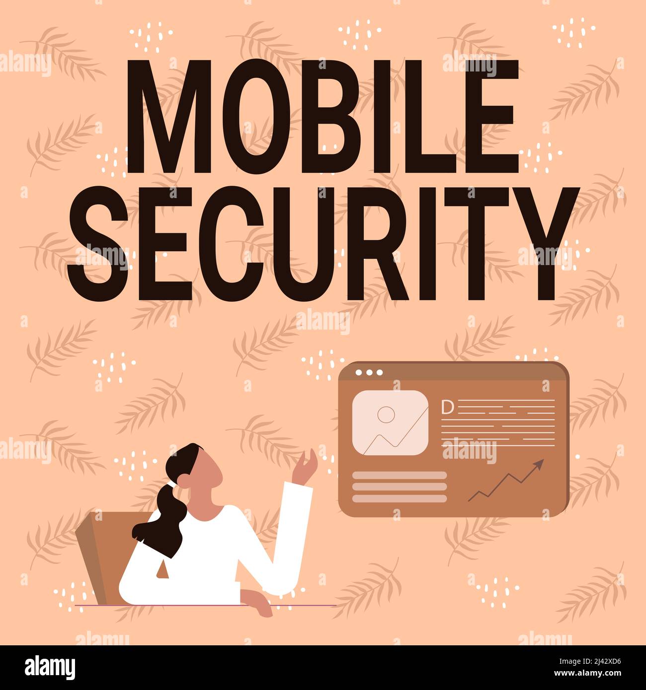 Affiche Mobile Security. Concept signification protection du téléphone ...