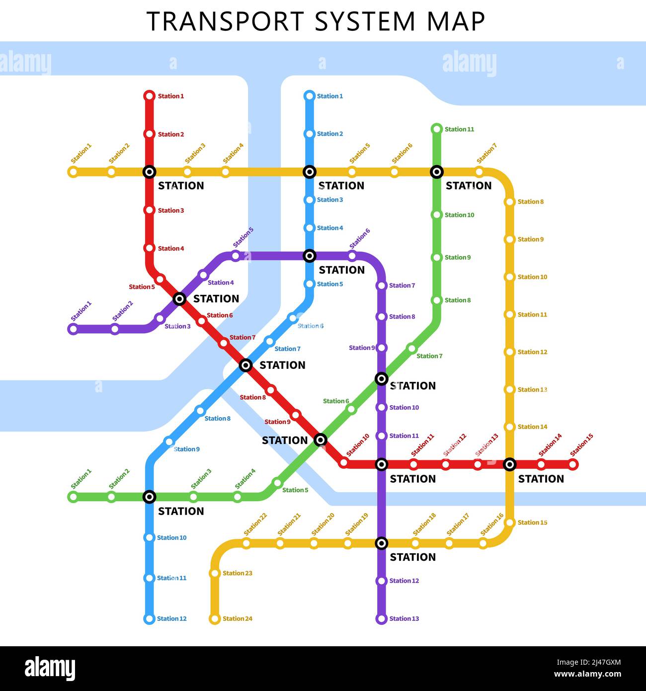 Carte des transports en métro, en métro ou en métro. Schéma des lignes ...