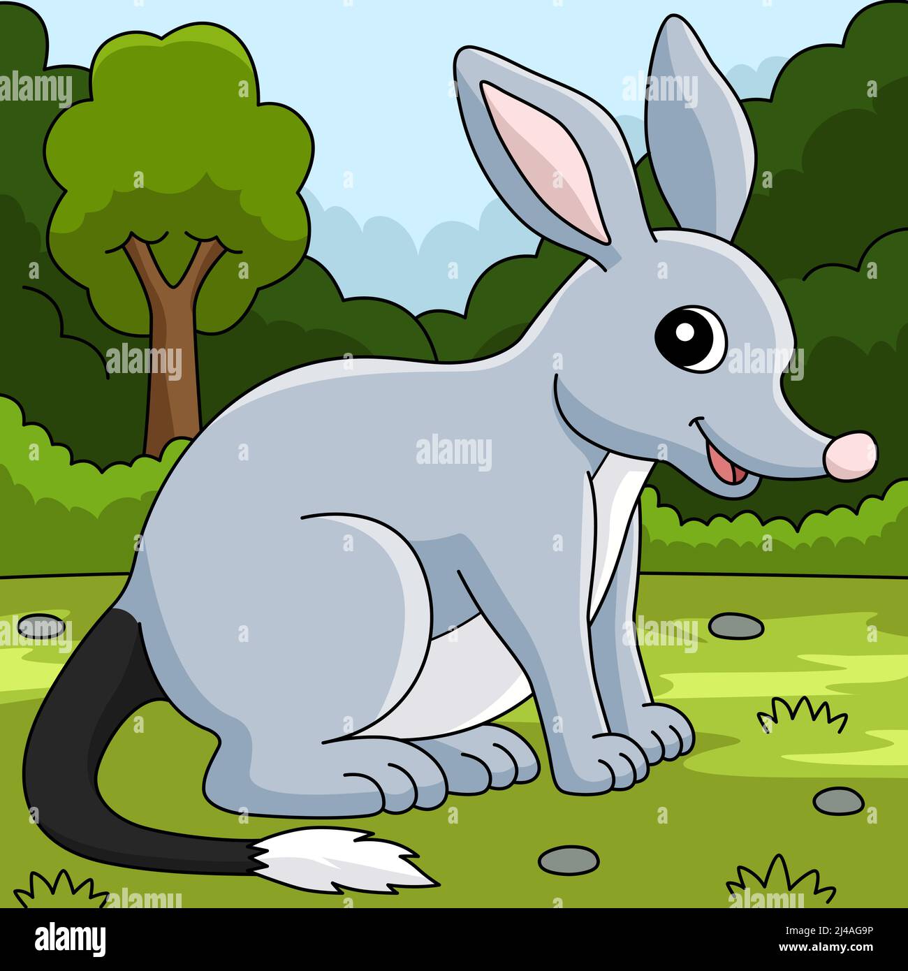 Illustration de dessin animé de couleur animale Bilby Image Vectorielle ...