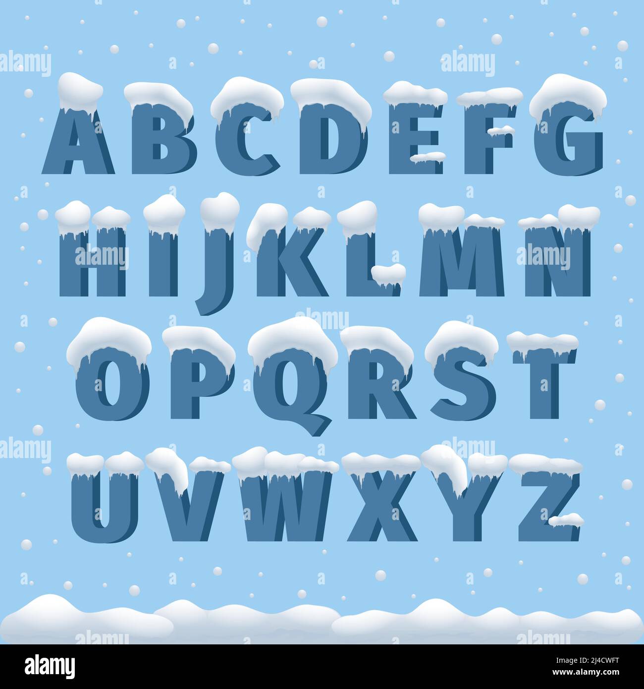 Ice font Banque d'images vectorielles - Alamy