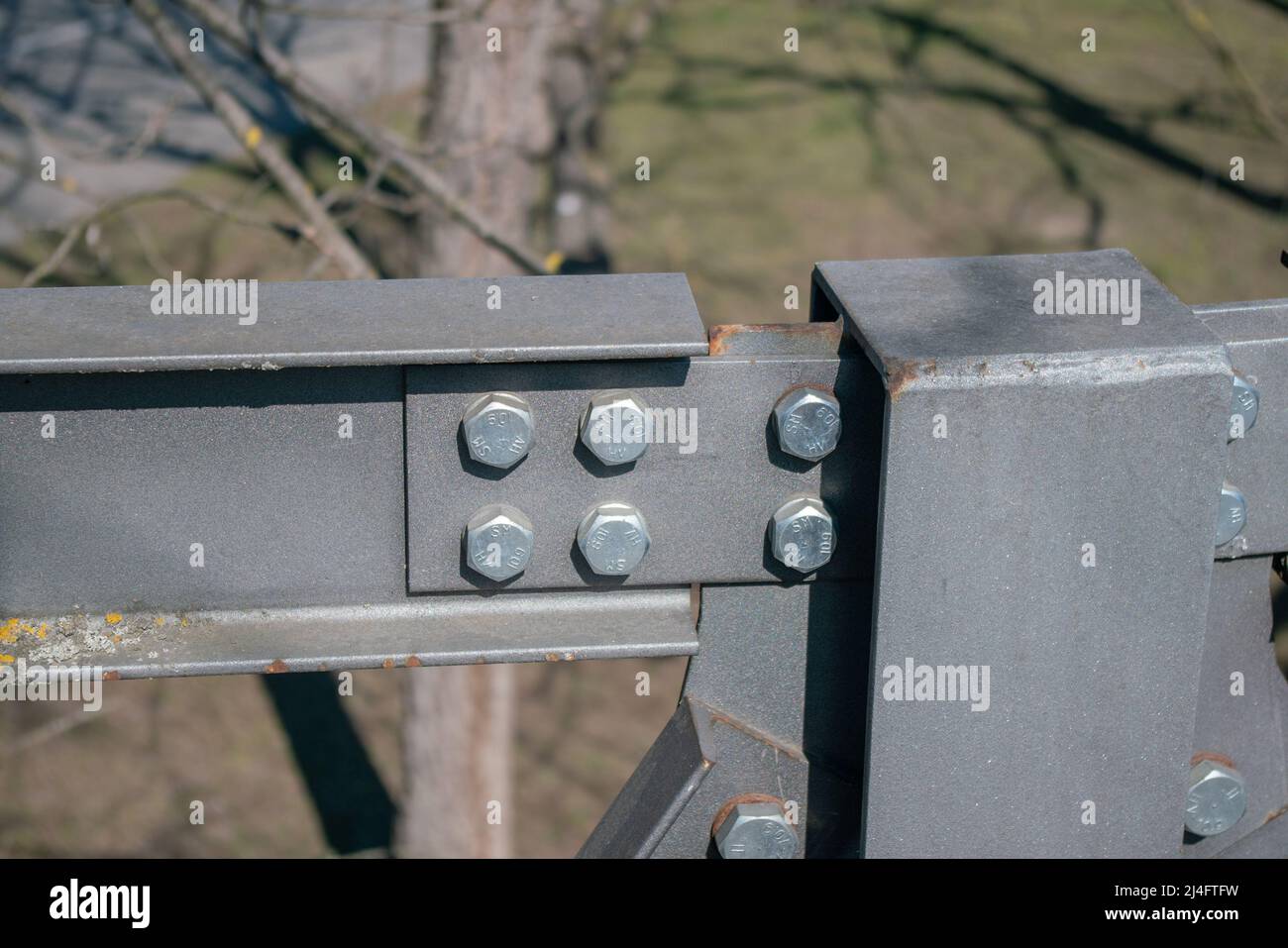 structure en acier : en détail, l'architecture se compose de poutres ...