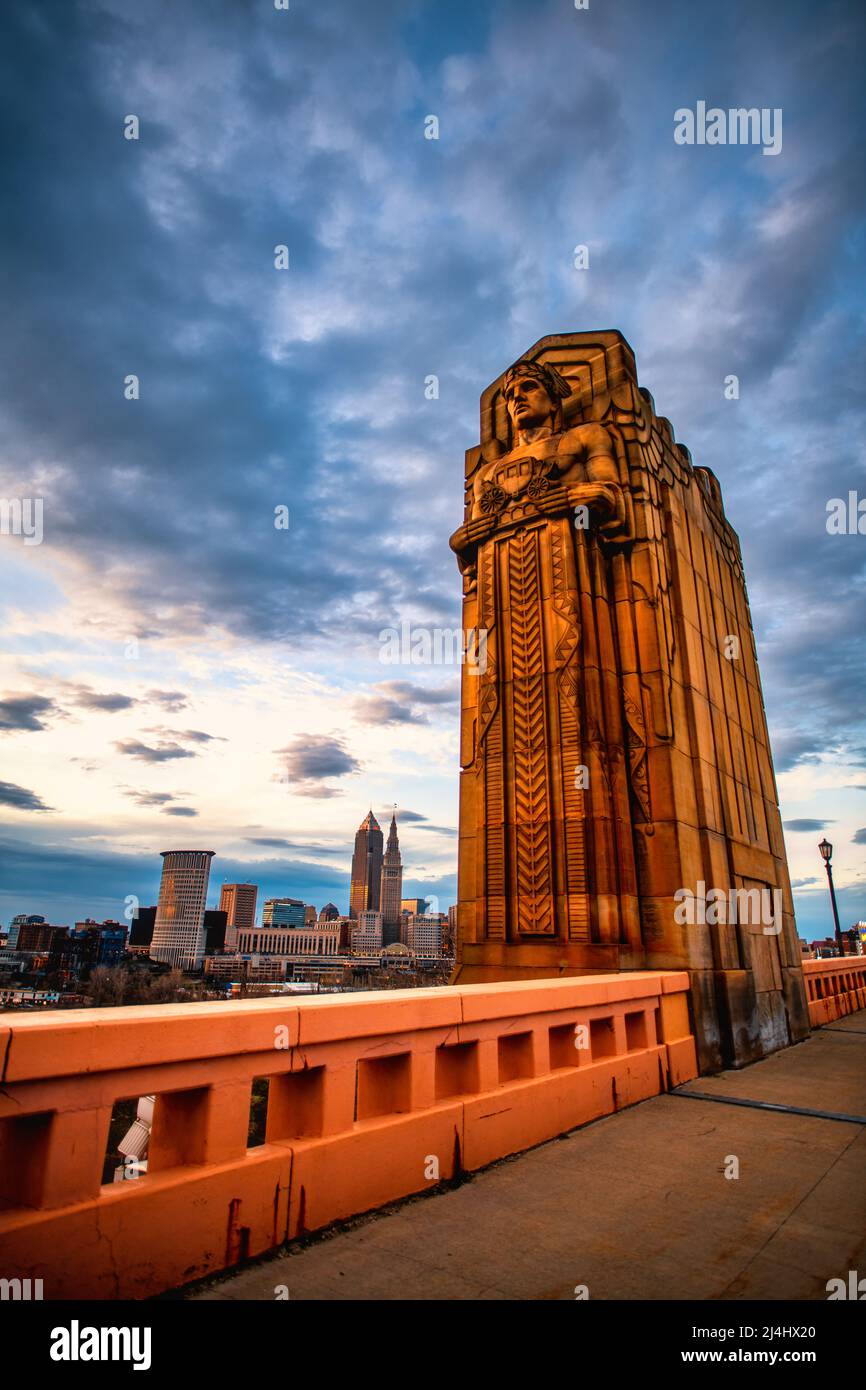Circulation dans le centre ville de cleveland Banque de photographies ...