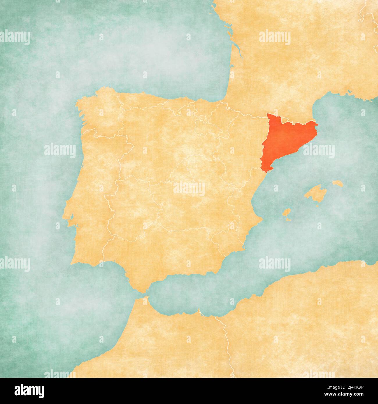 Catalogne map Banque de photographies et d’images à haute résolution ...